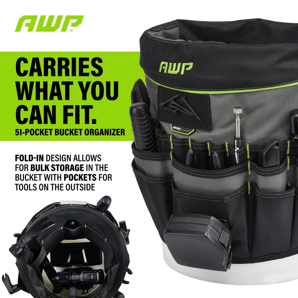 51-POCKET BUCKET TOOL ORGANIZER – AWP