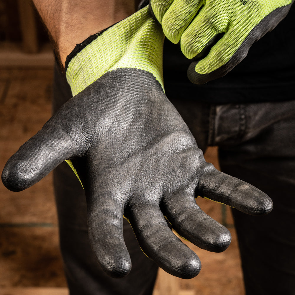 ANSI A5 CUT PROTECTION GLOVES (HI-VIS) – AWP